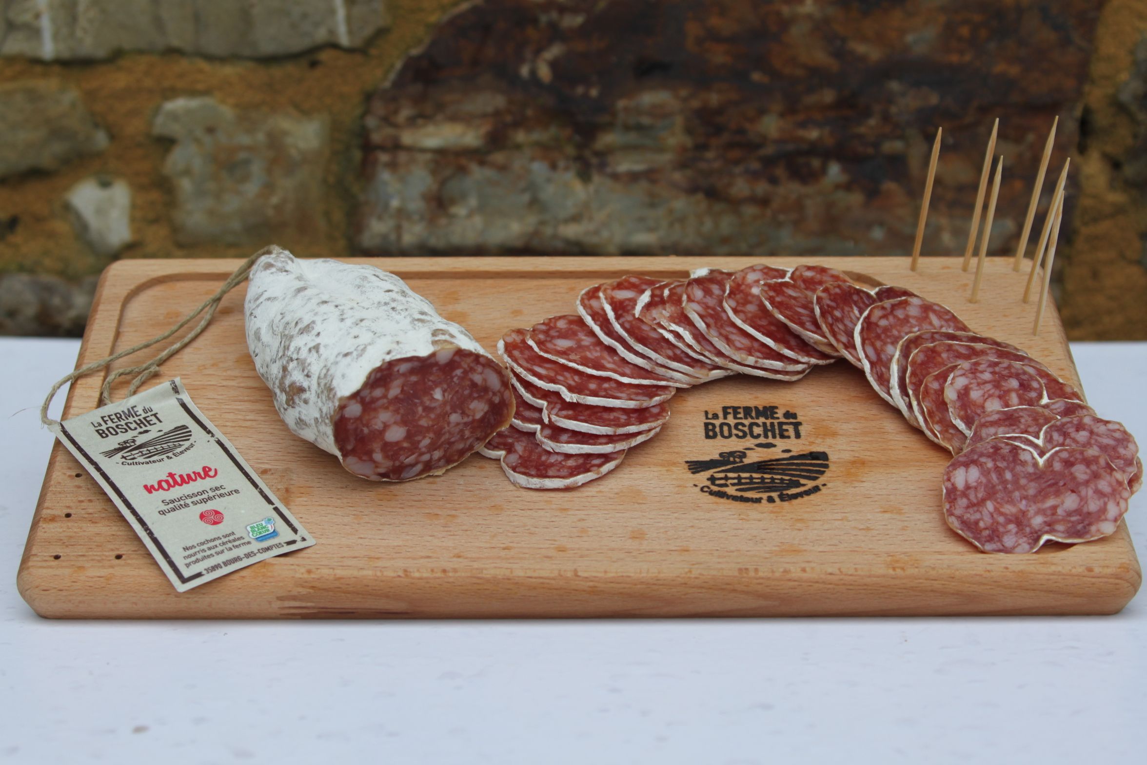 Nos saucissons: Saucisson sec nature 200 gr